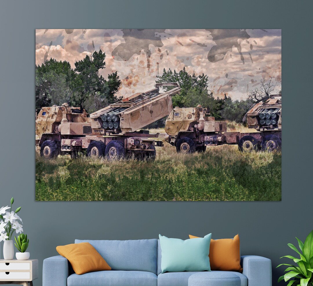 Buy M142 HIMARS Canvas Print, HIMARS Painting, Military Wall Art Online ...
