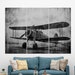 Vintage Biplane Canvas Print, Retro Airplane Painting, Aircraft Wall ...