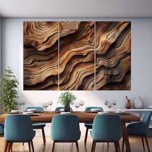 Wooden Texture Canvas Print, Modern Wall Decor, Abstract Wall Art ...