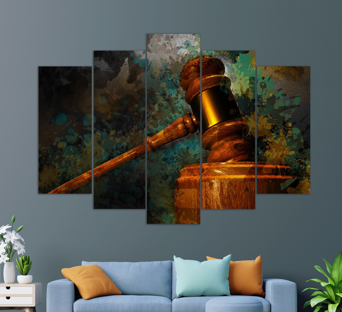 Justice Canvas Print, Justice Wall Art, Justice Hummer Painting, Law ...