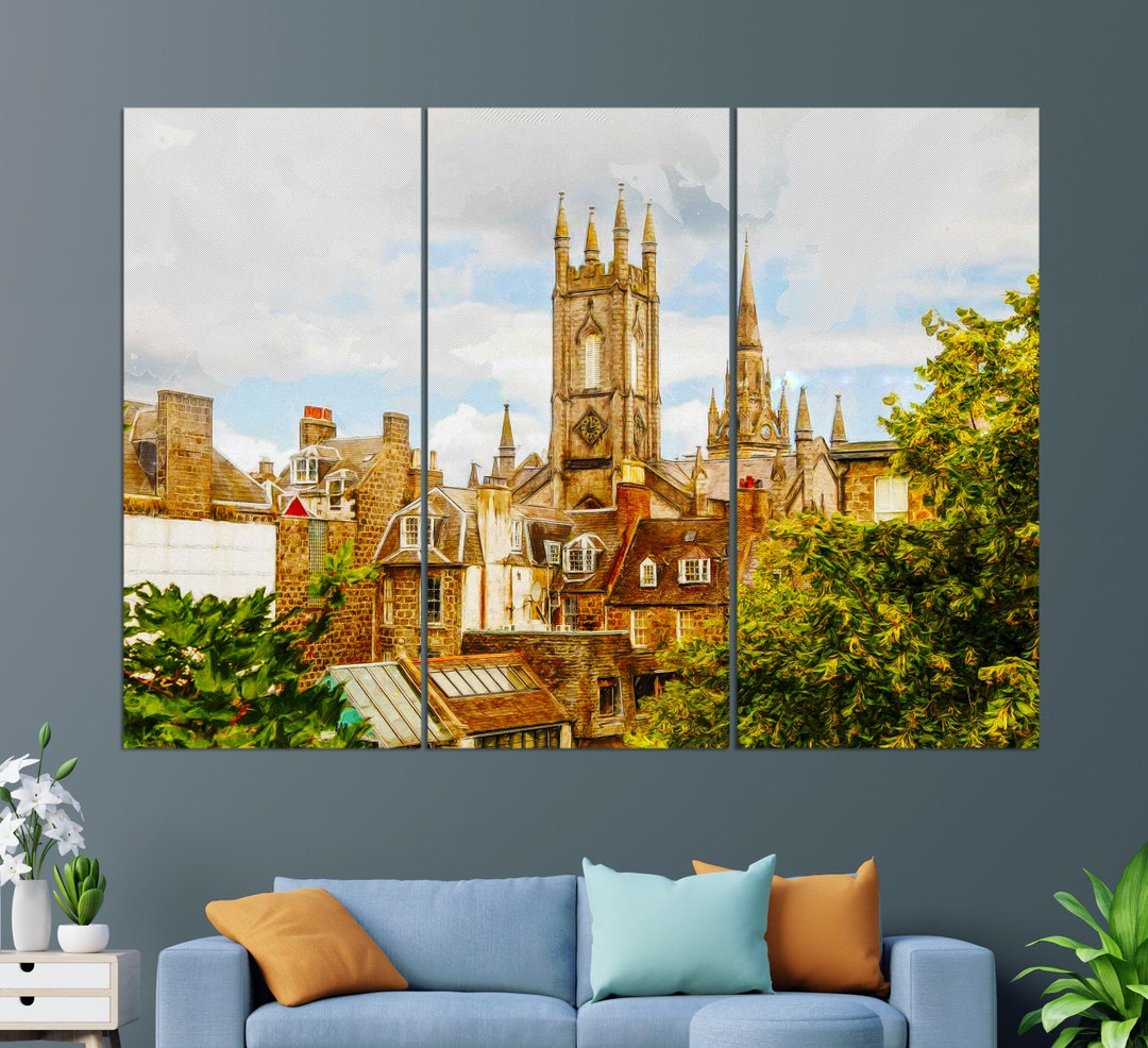 Aberdeen Canvas Print Aberdeen Painting Aberdeen Wall Art - Etsy