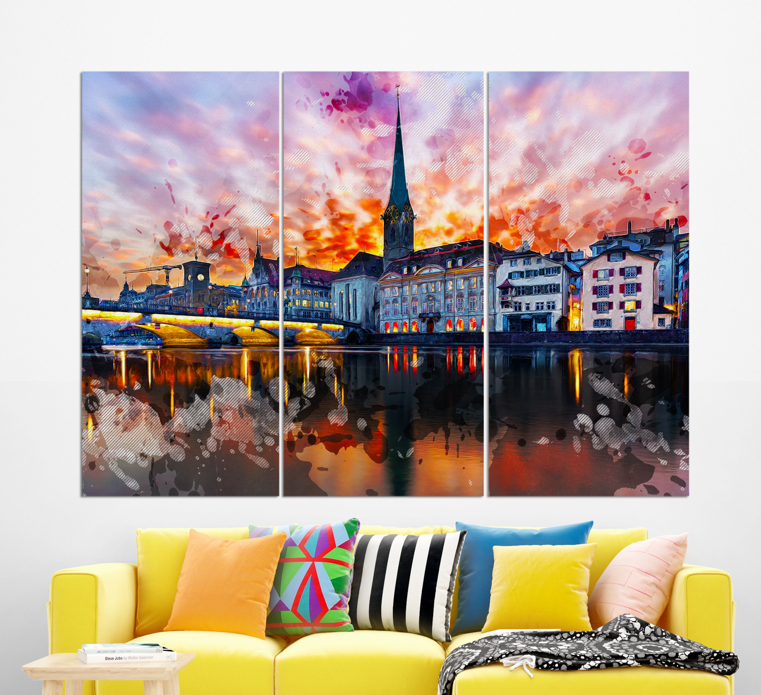 Zurich Wall Art, Zurich Canvas Print, Zurich Painting, Switzerland ...
