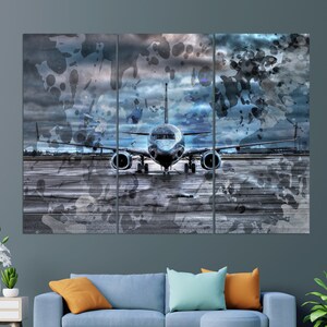 Boeing 737 Canvas Print, Pilot Gift, Boeing Painting, Aircraft Wall Art ...