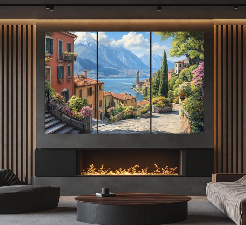 Bellagio, Lake Como Canvas Print, Bellagio Landscape, Lake Como Wall ...