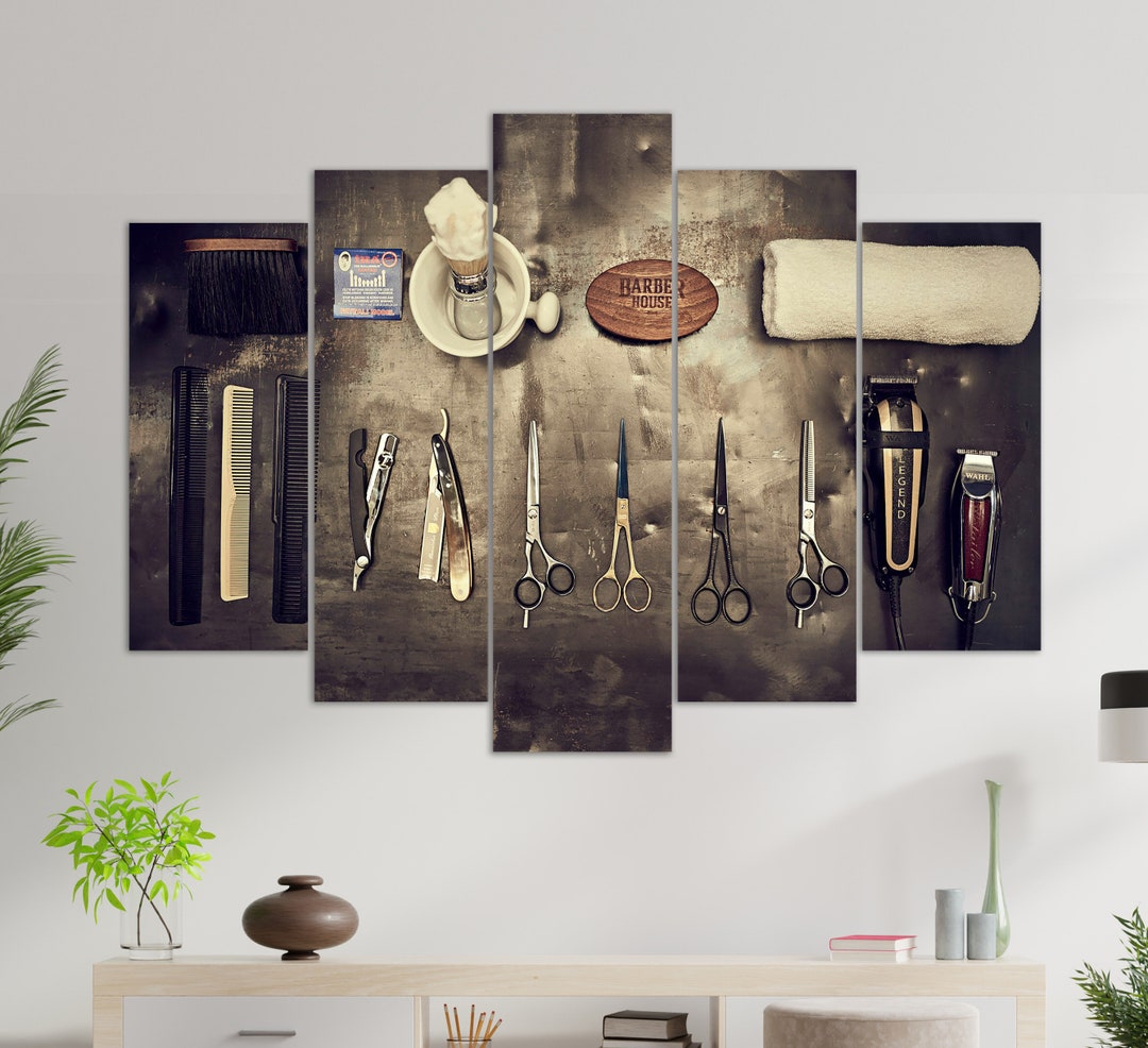 Barbershop Wall Art, Barber Gift, Barbershop Canvas Print, Hairdresser ...