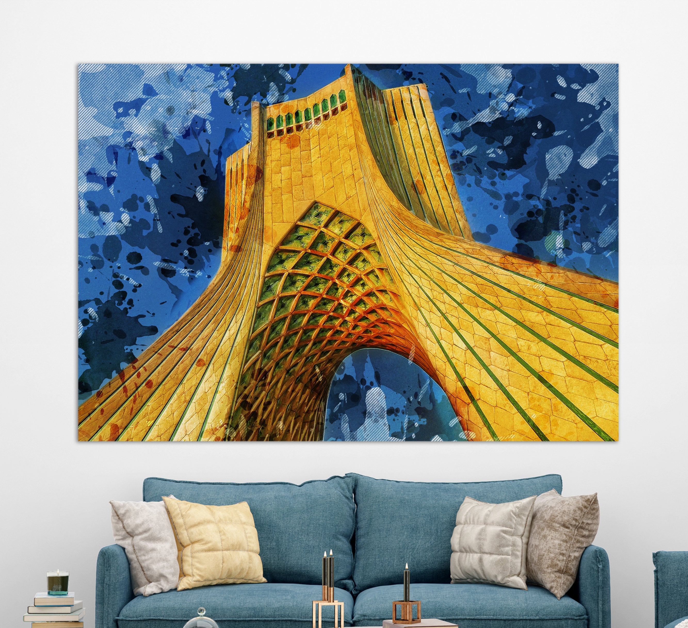 Azadi Tower Tehran Iran Canvas Print Tehran Painting - Etsy