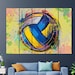 Volleyball Wall Art, Volleyball Canvas Print, Volleyball Painting ...