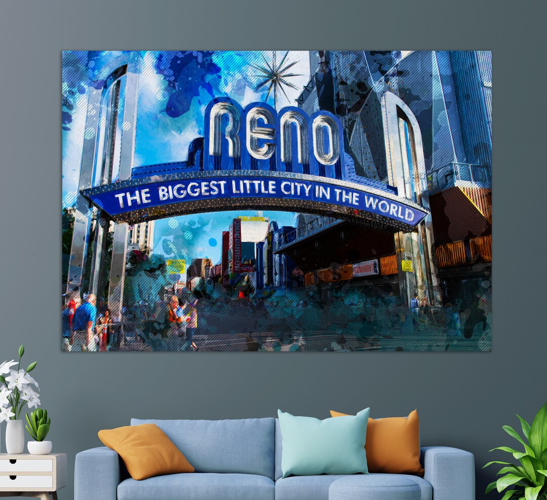 Reno Canvas Print, Abstract Reno Painting, Reno Wall Art - Etsy
