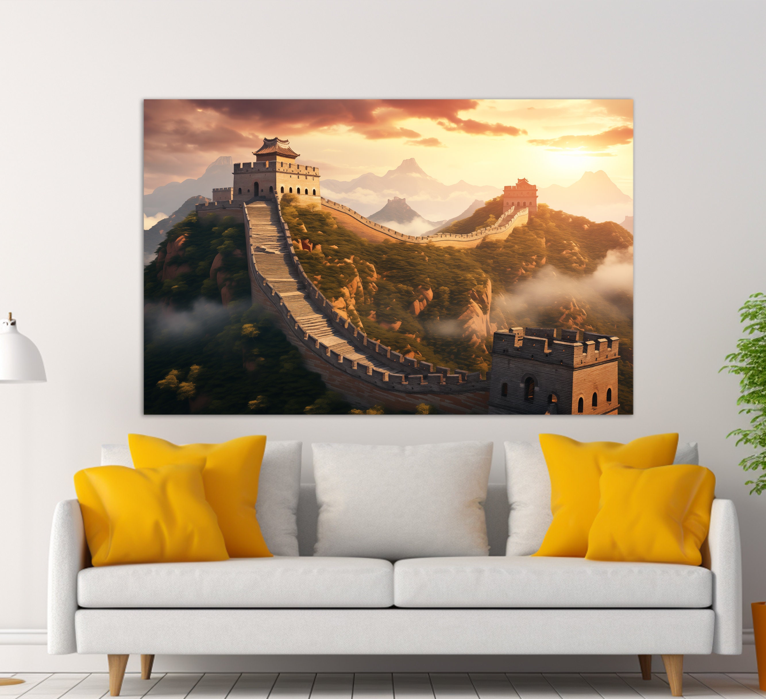 China Wall Art, the Great Wall of China Canvas Print, China Wall ...