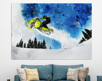 Snowmobile Painting - Etsy