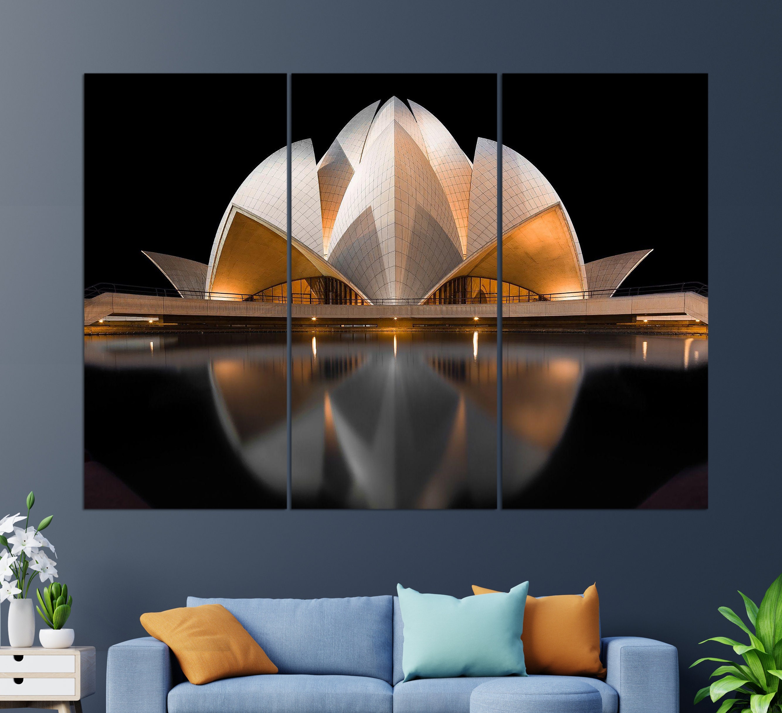 Lotus Temple Painting