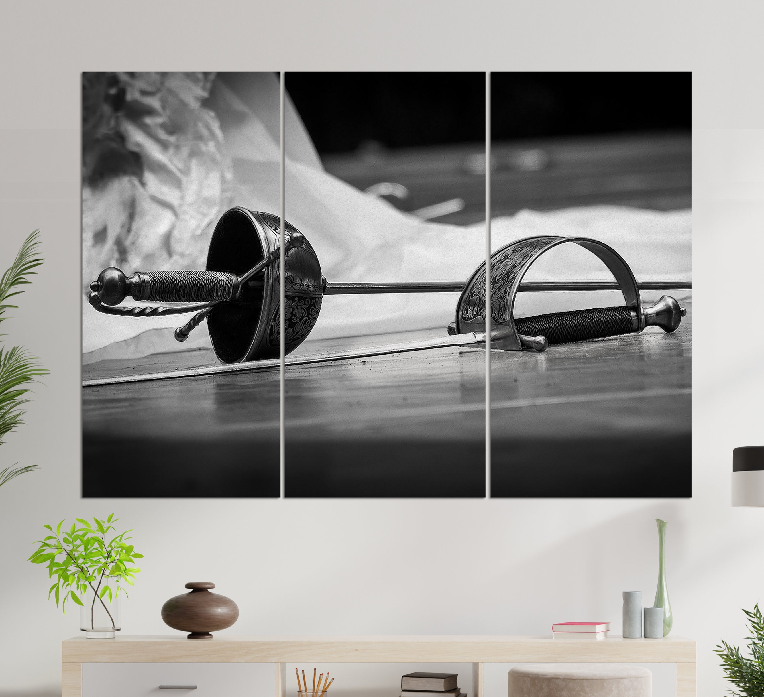 Fencing Wall Art Fencing Canvas Print Fencing Painting - Etsy