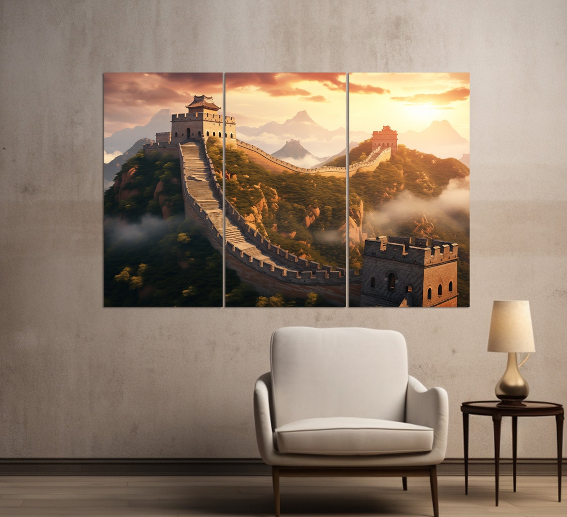 China Wall Art, the Great Wall of China Canvas Print, China Wall ...
