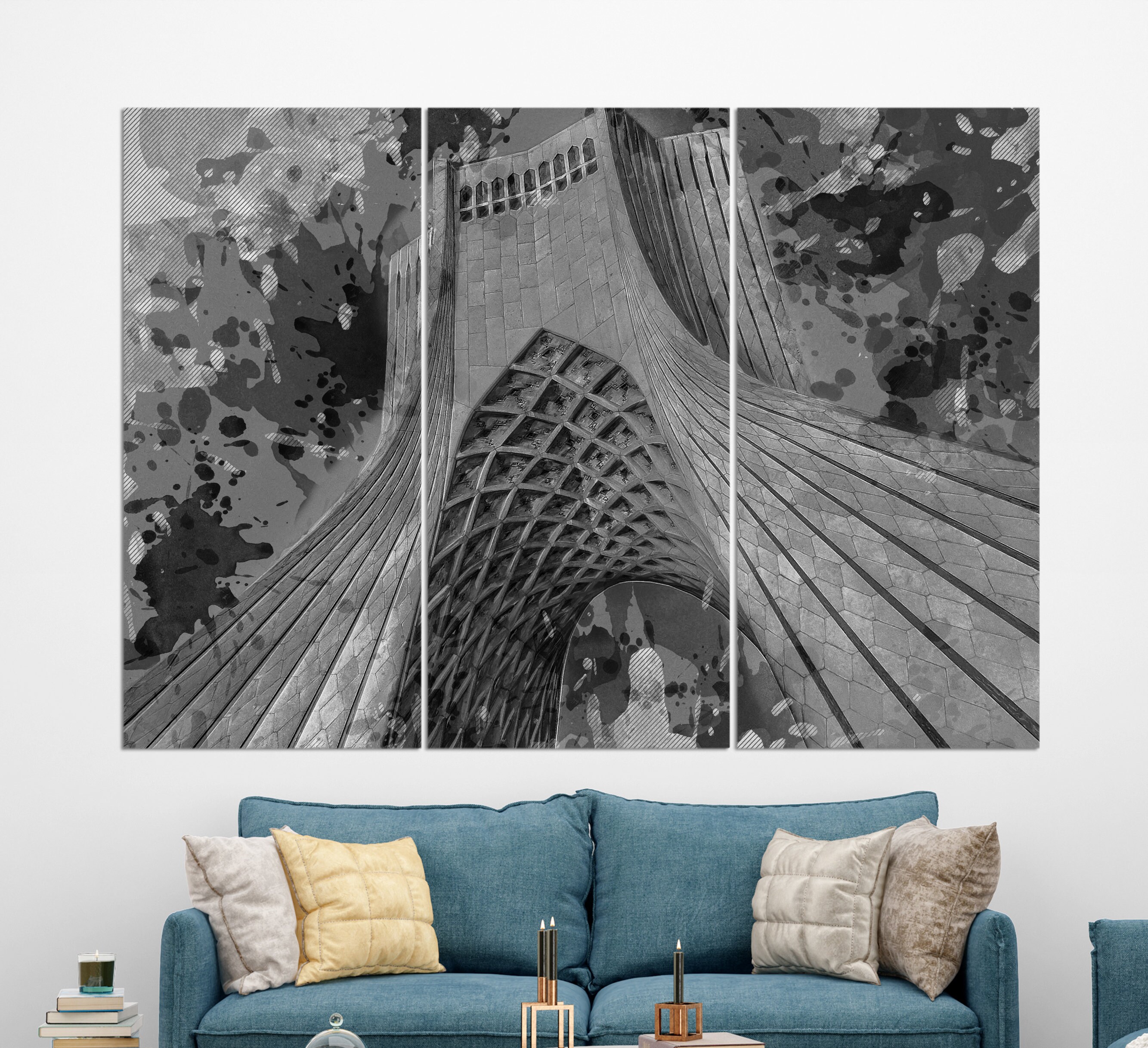 Azadi Tower Tehran Iran Canvas Print Tehran Painting - Etsy
