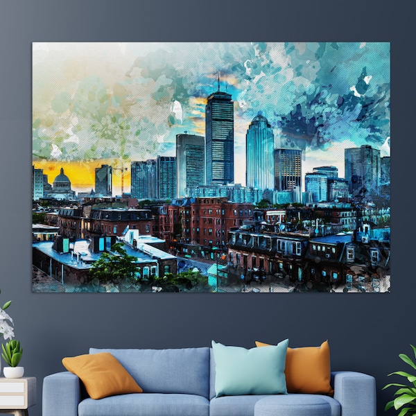 Boston Painting - Etsy