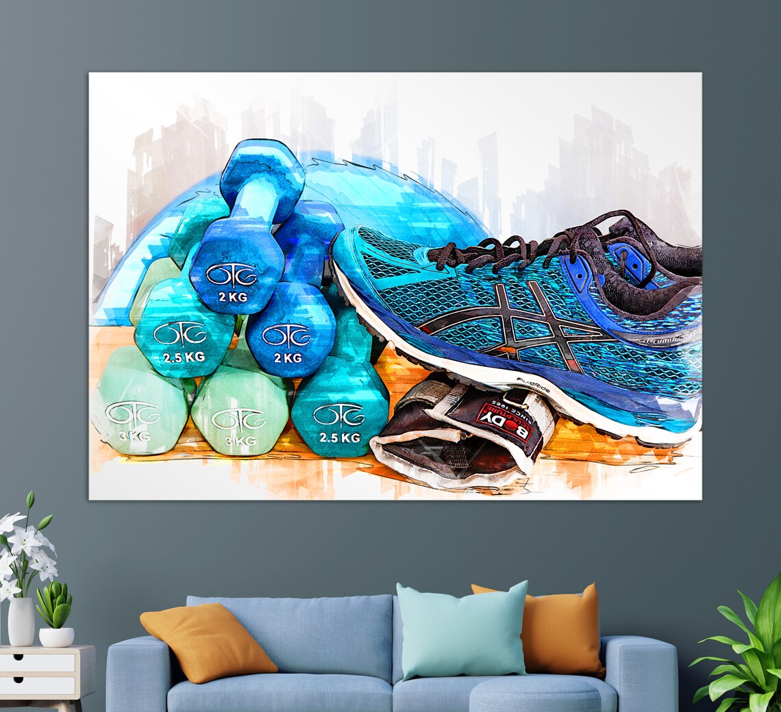 Fitness Wall Art Woman Fitness Canvas Print Fitness - Etsy