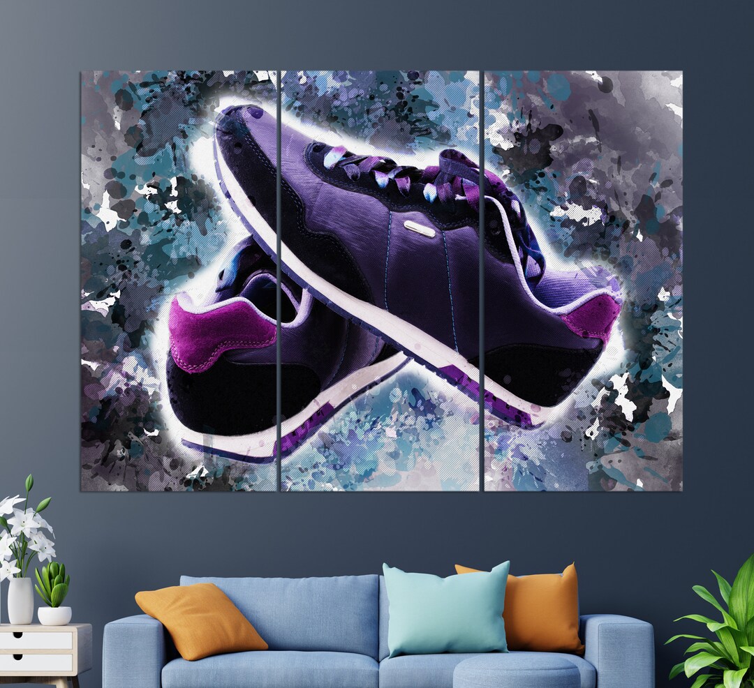 Abstract Fitness Wall Art, Running Motivation, Running Wall Art ...