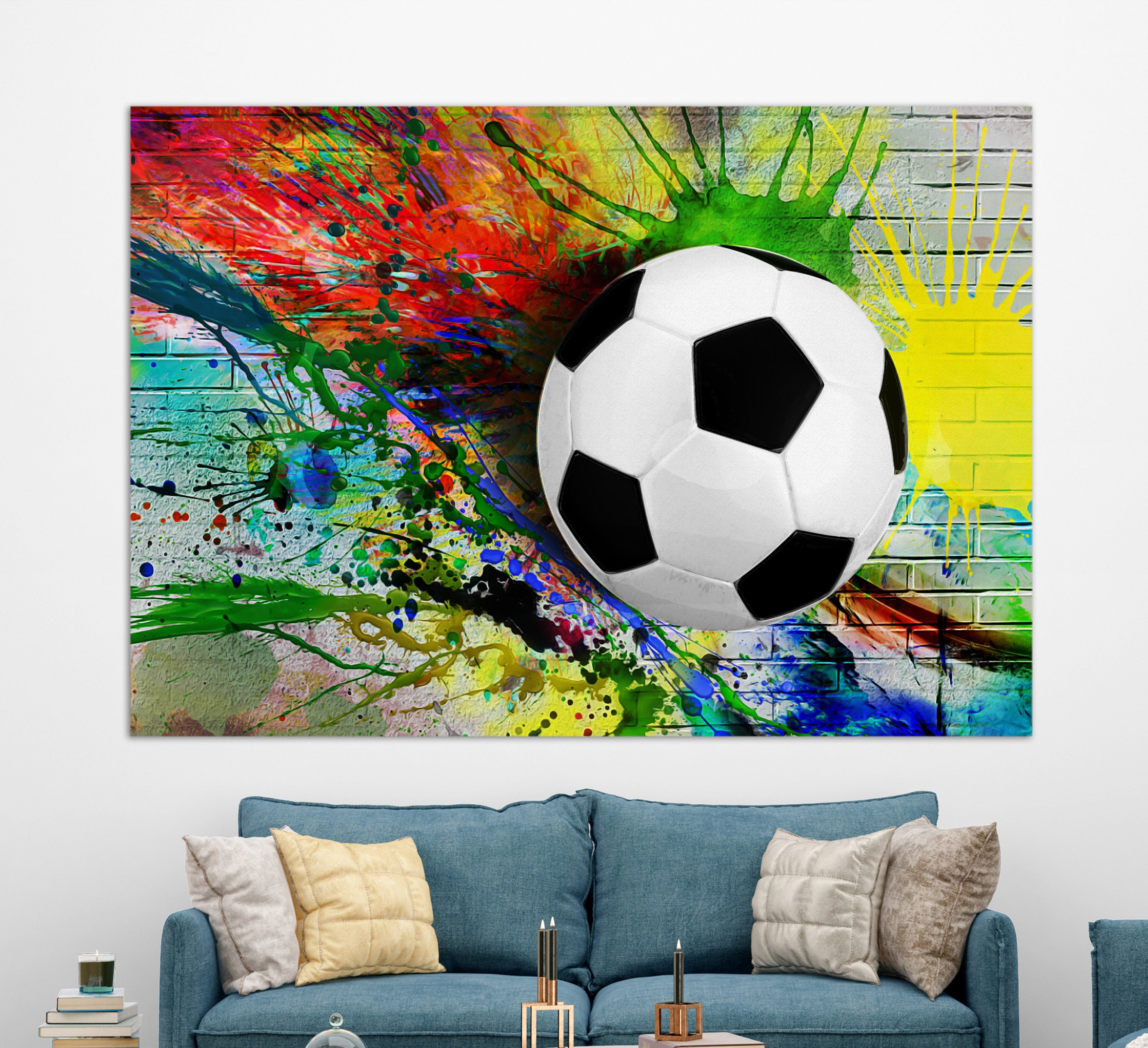 Abstract Soccer Art
