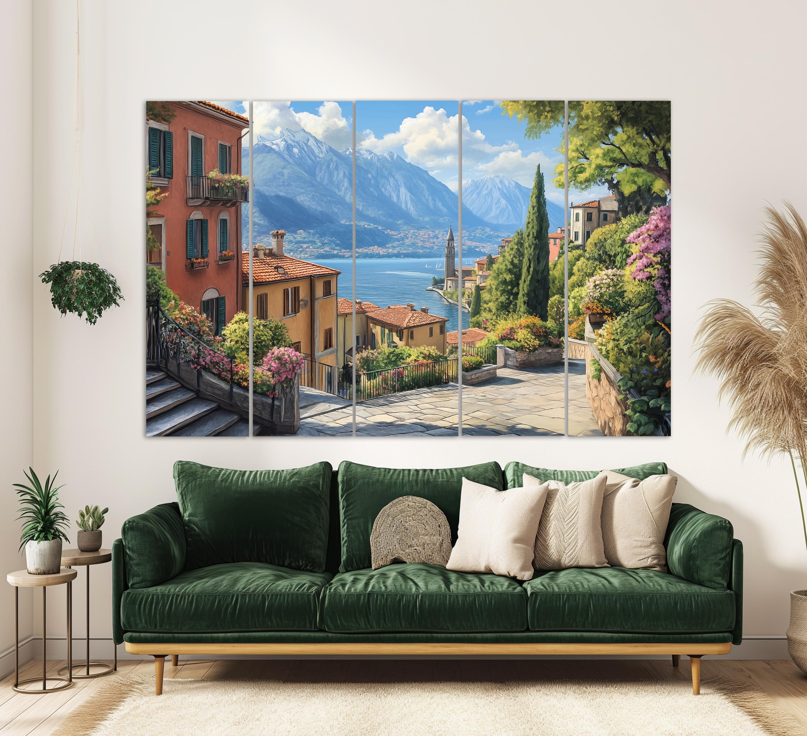 Bellagio, Lake Como Canvas Print, Bellagio Landscape, Lake Como Wall ...