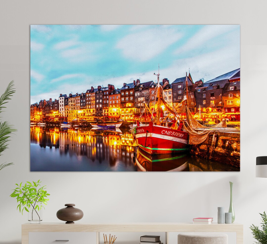 Honfleur Wall Art Honfleur Canvas Print Honfleur Painting - Etsy