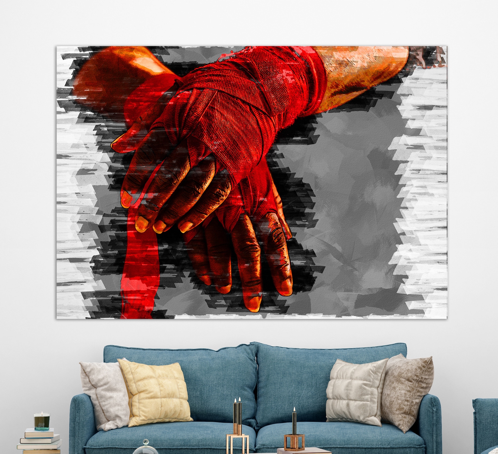 MMA Wall Art Mixed Martial Arts Canvas Print Workout Canvas - Etsy