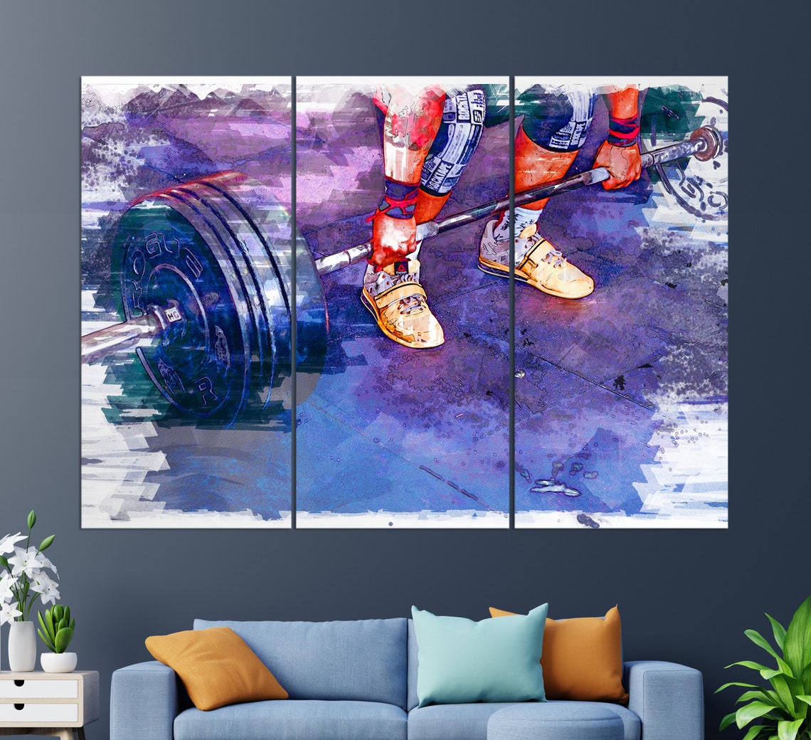 Workout Wall Art Gym Wall Decor Weightlifter Gift Workout - Etsy