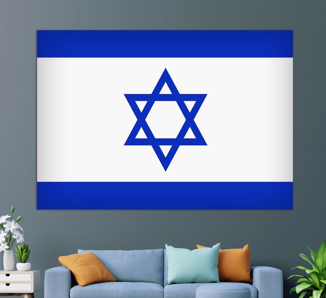 Flag of Israel Canvas Print, Israel Wall Art, Israel Flag Print - Etsy
