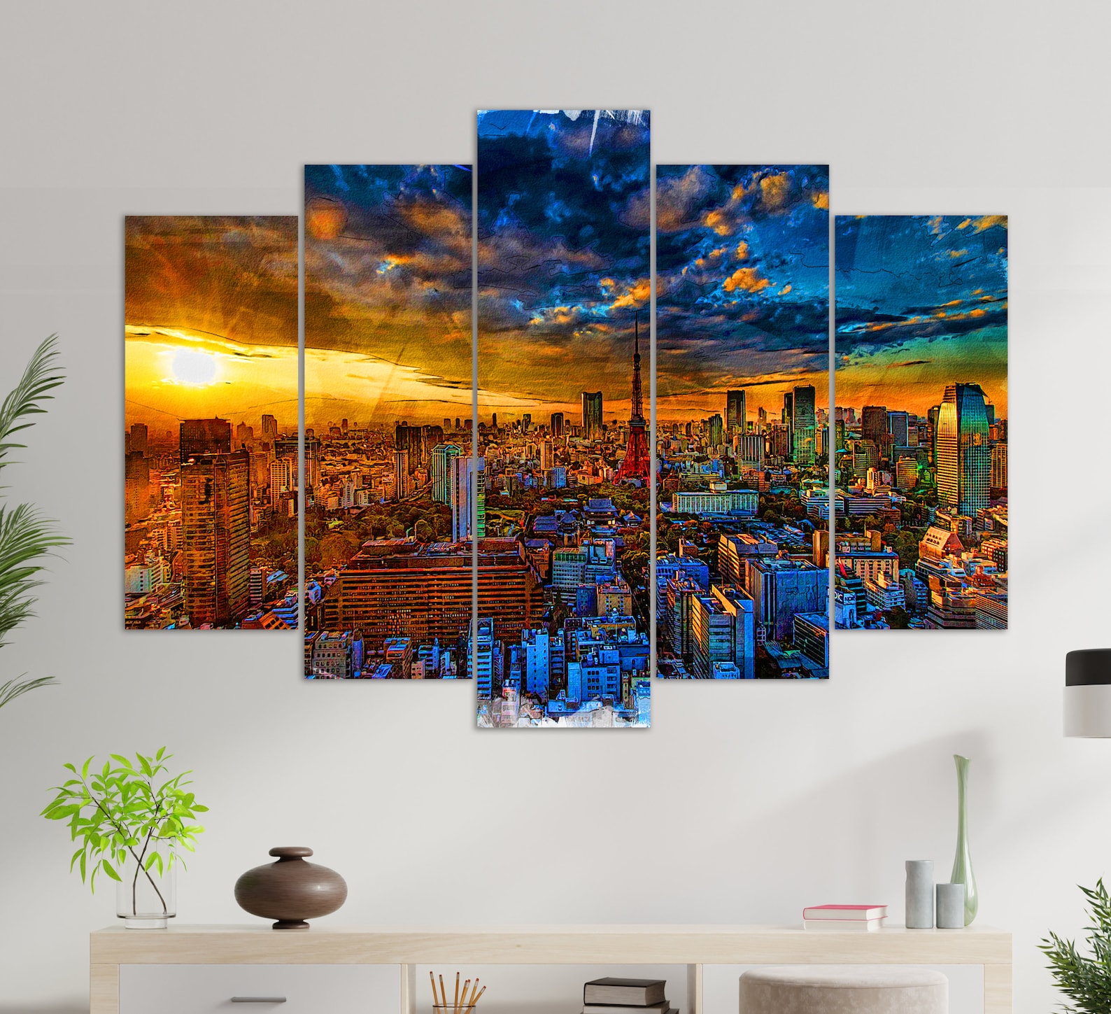Tokyo Canvas Print Tokyo Painting Tokyo Wall Art Japan | Etsy