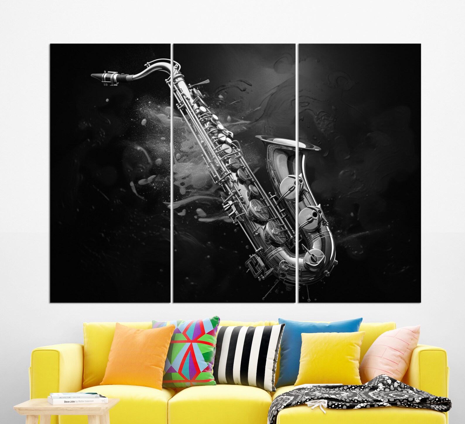 Abstract Saxophone Wall Art, Saxophone Canvas Print, Saxophone Painting ...