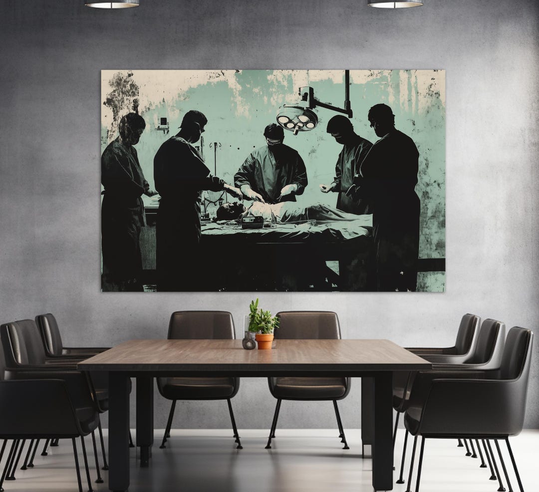 Operation Room Canvas Print in Banksy Graffiti Style, Intensive Care ...