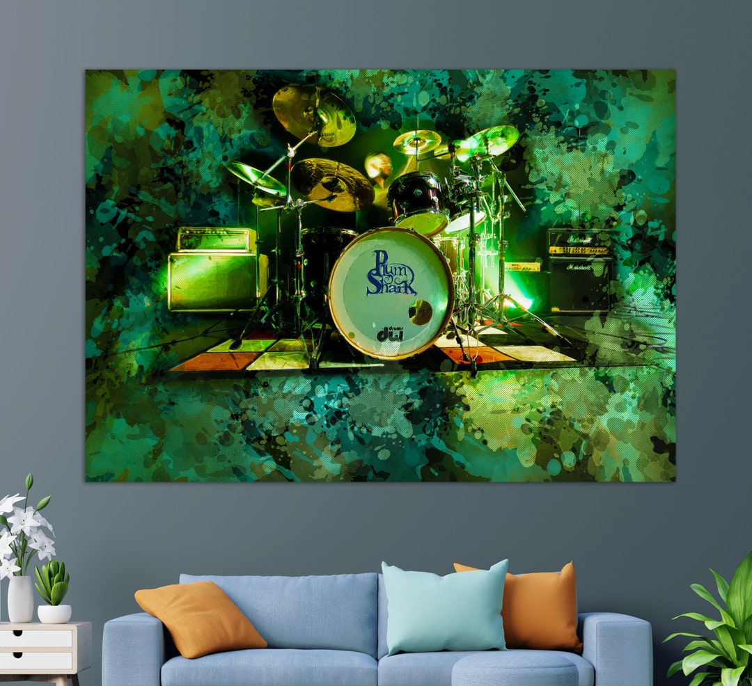 Drummer Gift, Abstract Drums Canvas Print, Drums Wall Art, Drums Print ...