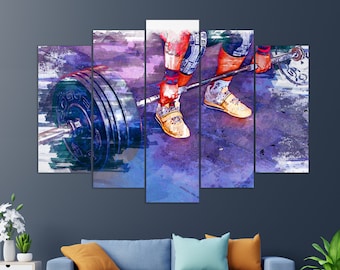 Fitness Wall Art Woman Fitness Canvas Print Fitness | Etsy