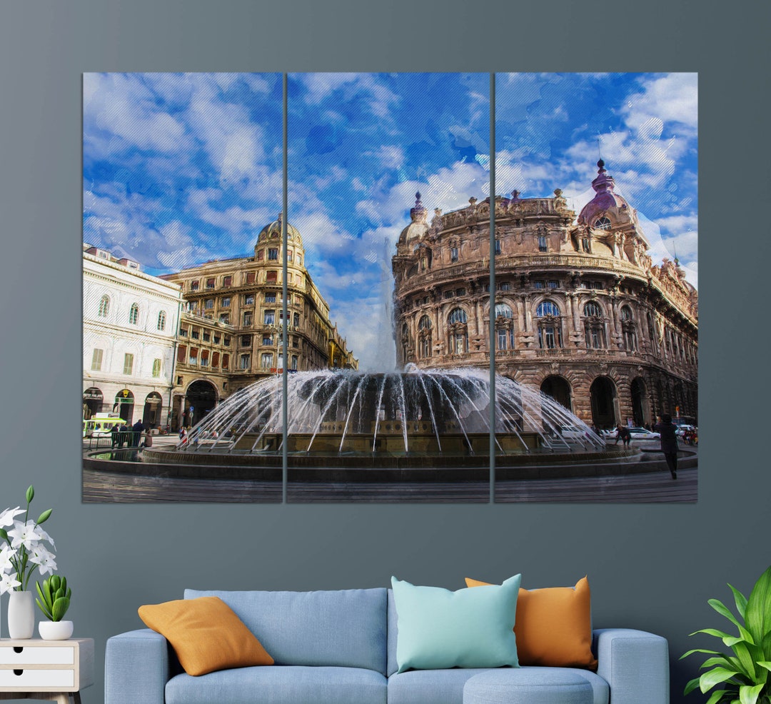 Genoa Canvas Print Genoa Painting Genoa Wall Art Genoa - Etsy UK