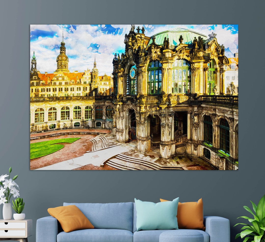 Altstadt, Dresden Canvas Print, Dresden Painting, Dresden Wall Art ...