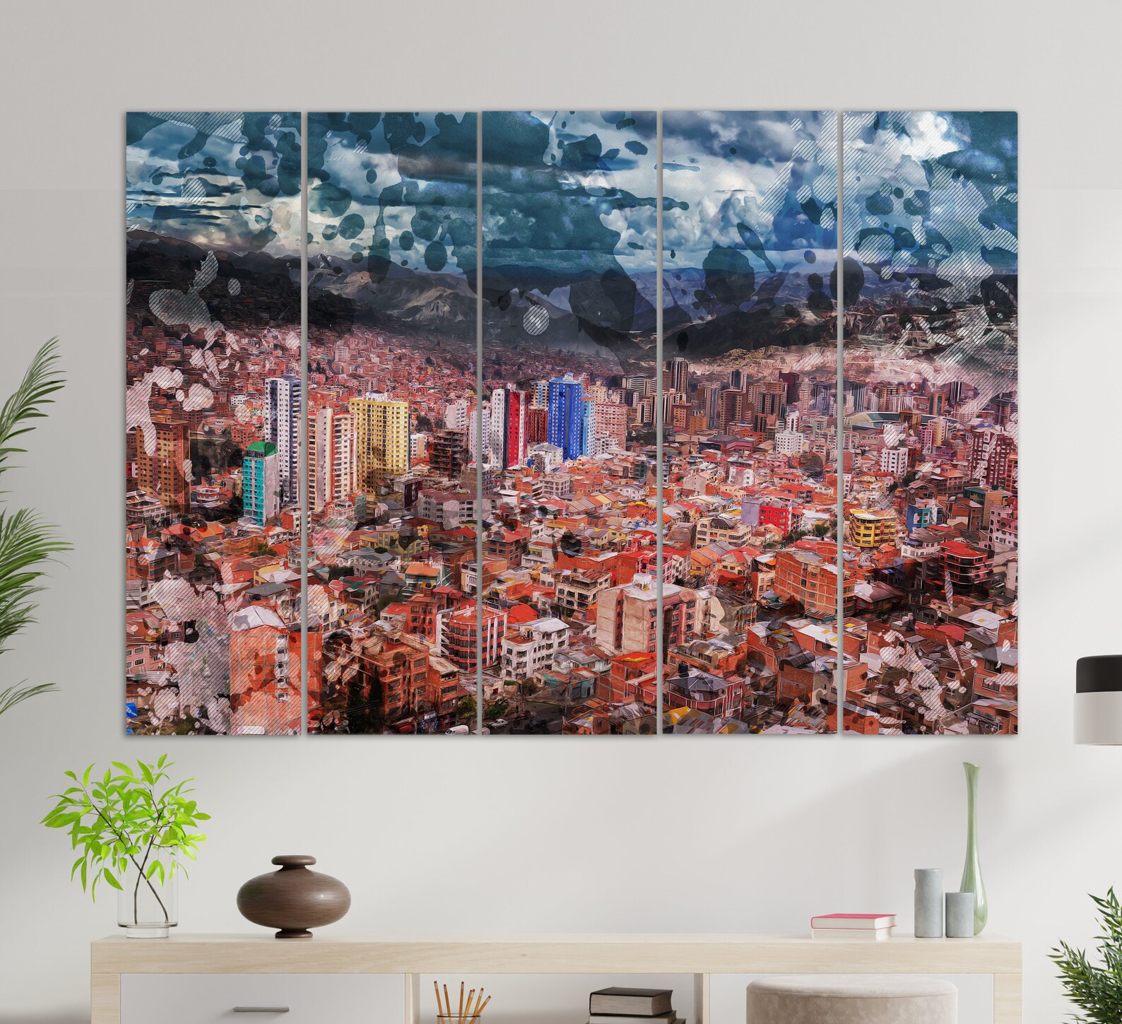 La Paz Canvas Print, La Paz Painting, Bolivia Canvas Art, Bolivia Wall ...