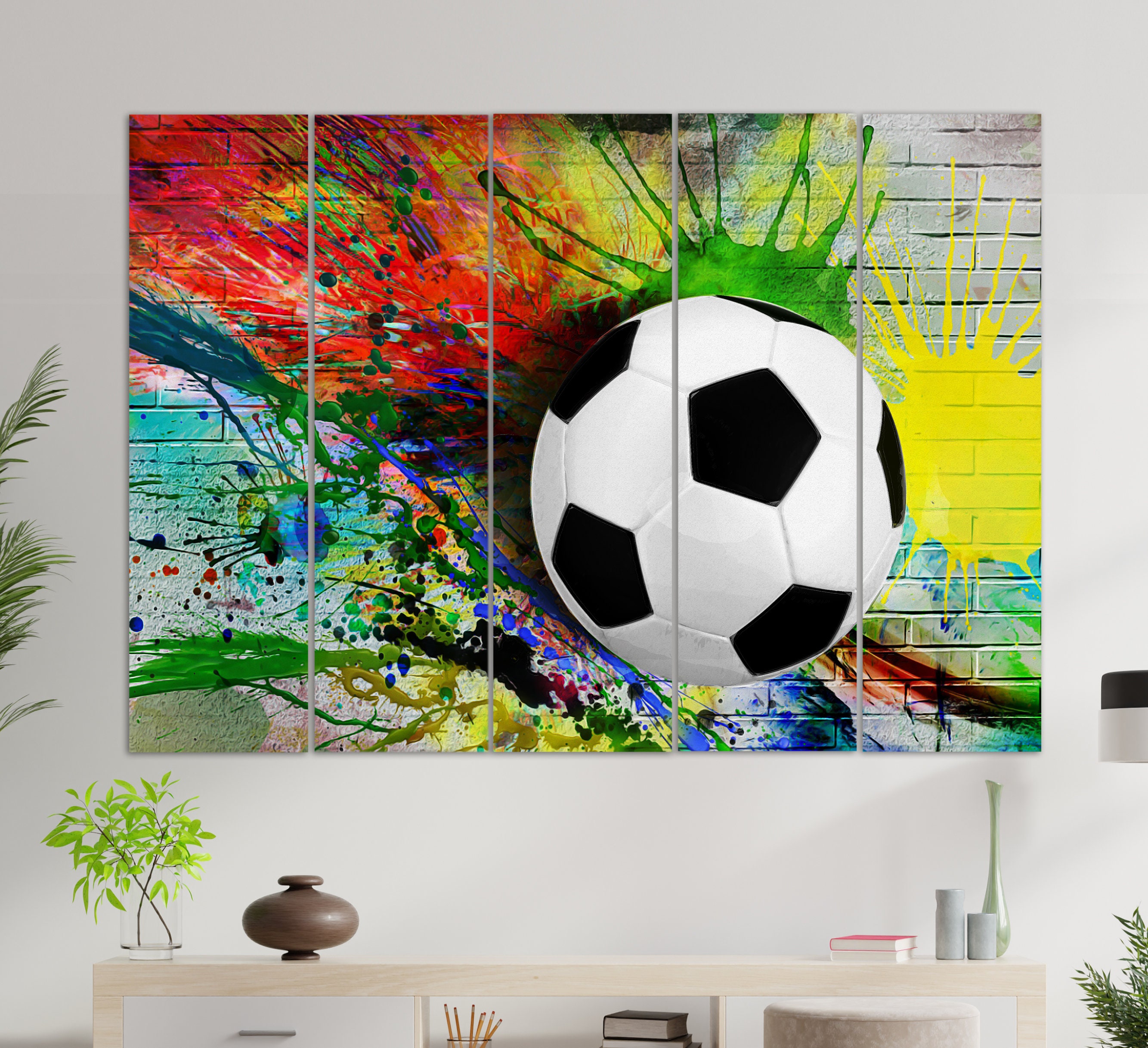 Abstract Soccer Paintings
