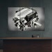BMW Engine Canvas Print, BMW Engine Painting, BMW Wall Art, Workshop ...