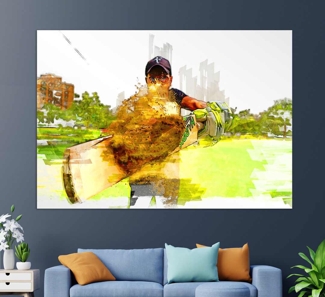 Abstract Cricket Wall Art, Cricket Canvas Print, Cricket Painting ...