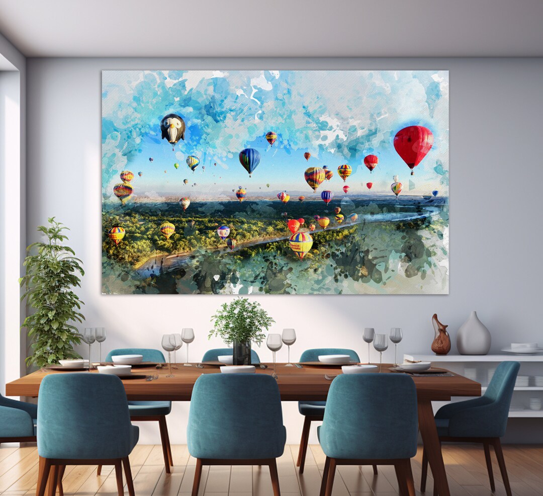 Albuquerque Balloon Fiesta Canvas Art, Abstract Albuquerque Canvas ...