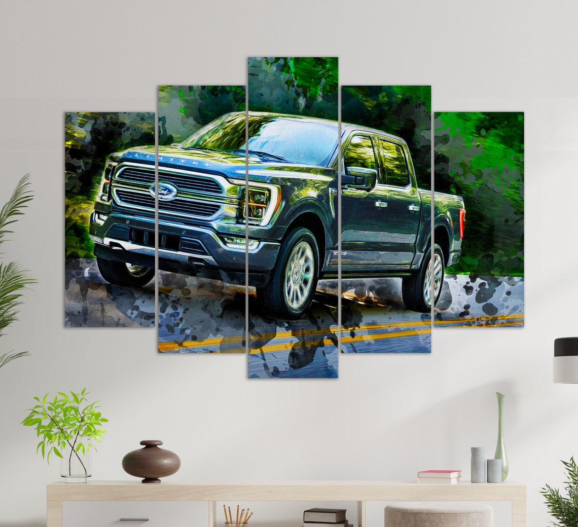 Ford F 150 Canvas Print 2021 Ford F150 Painting Ford Wall - Etsy