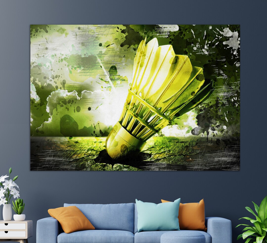 Badminton Wall Art, Badminton Canvas Print, Badminton Painting ...