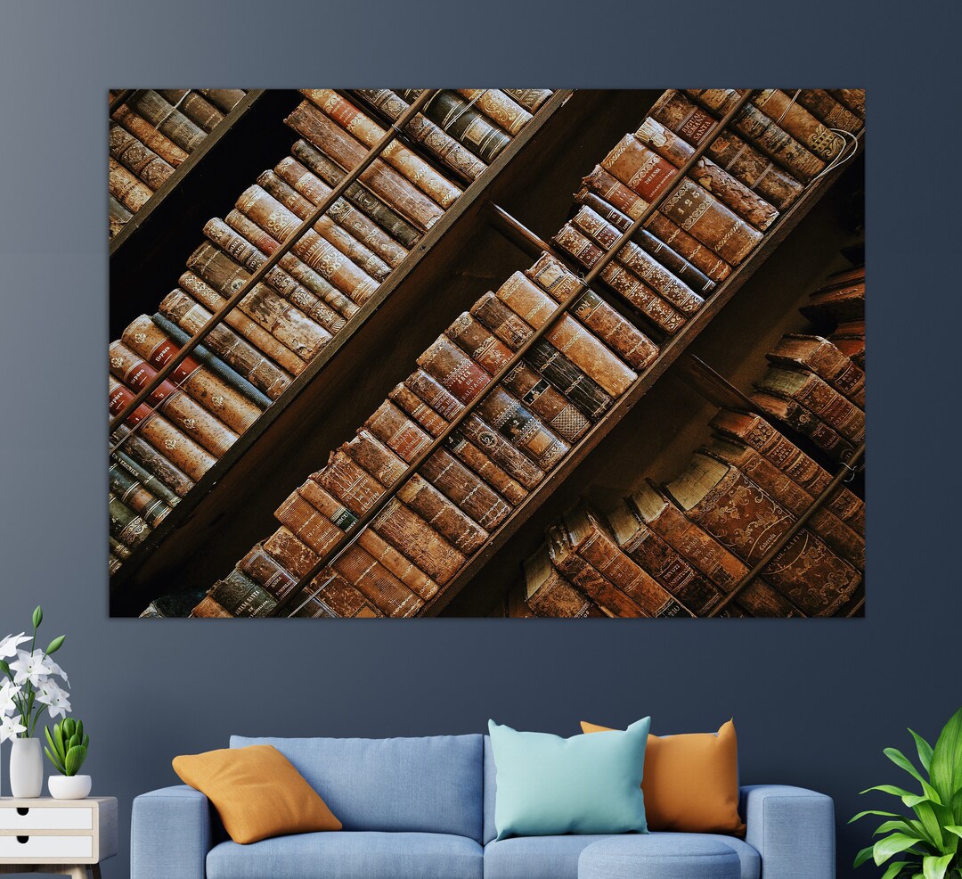 Books Canvas Art, Library Canvas Print, Bookshelves Canvas Print ...