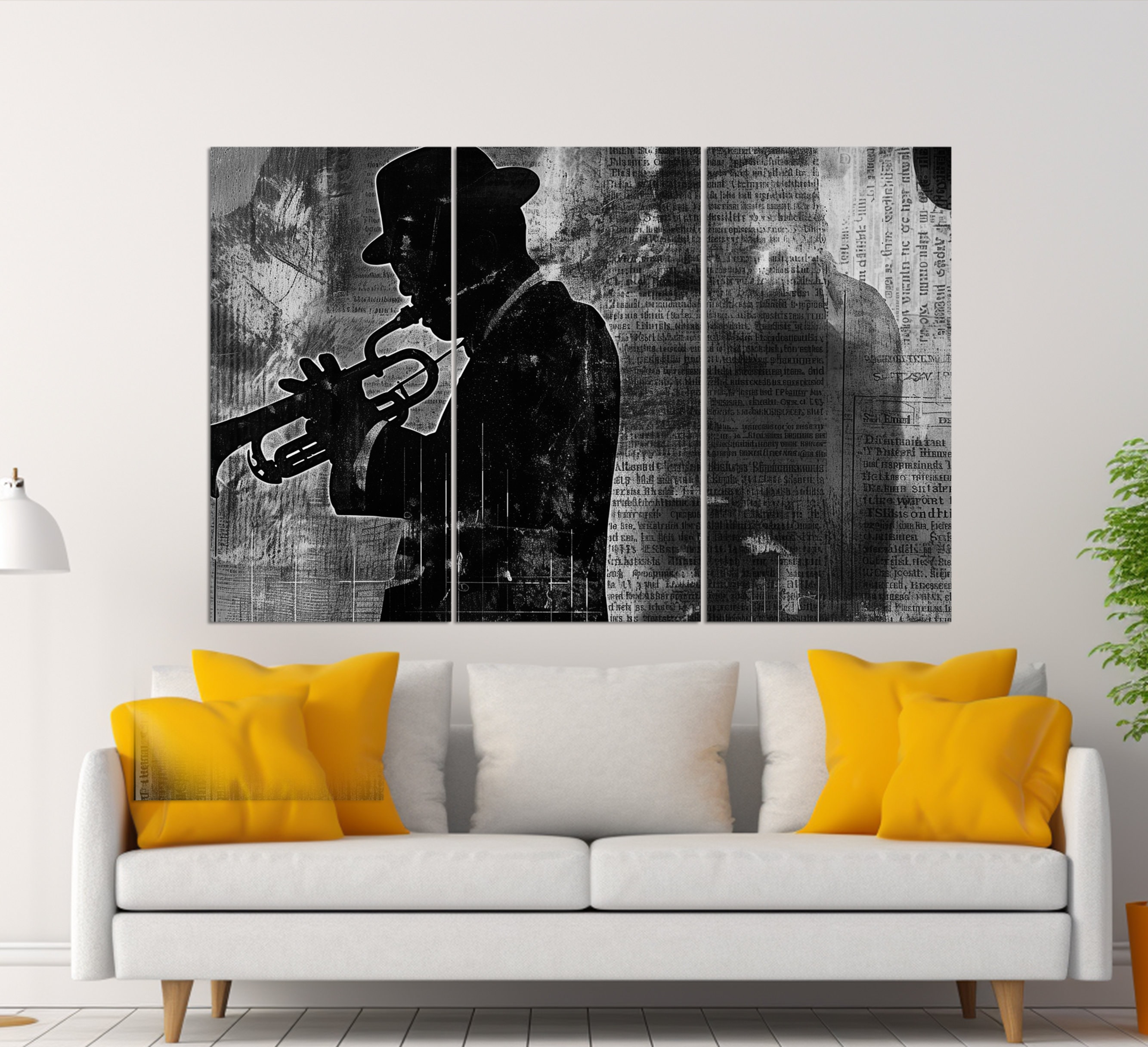 Abstract Jazz Wall Art, Jazz Canvas Print, Jazz Painting, Jazz Fan Gift ...