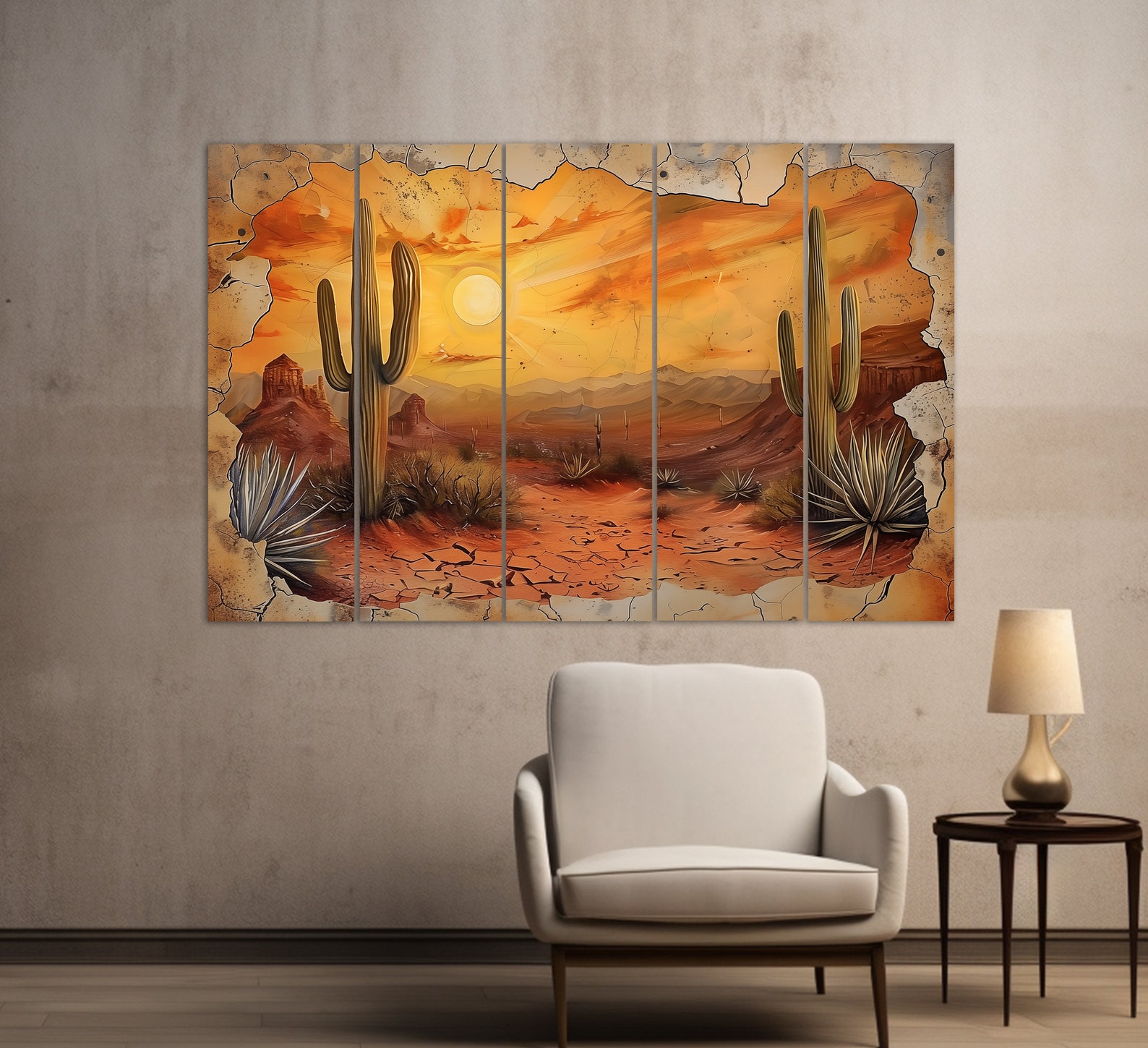 Arizona Desert Canvas Print, Arizona Wall Art, Arizona Painting ...