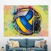 Volleyball Wall Art, Volleyball Canvas Print, Volleyball Painting ...