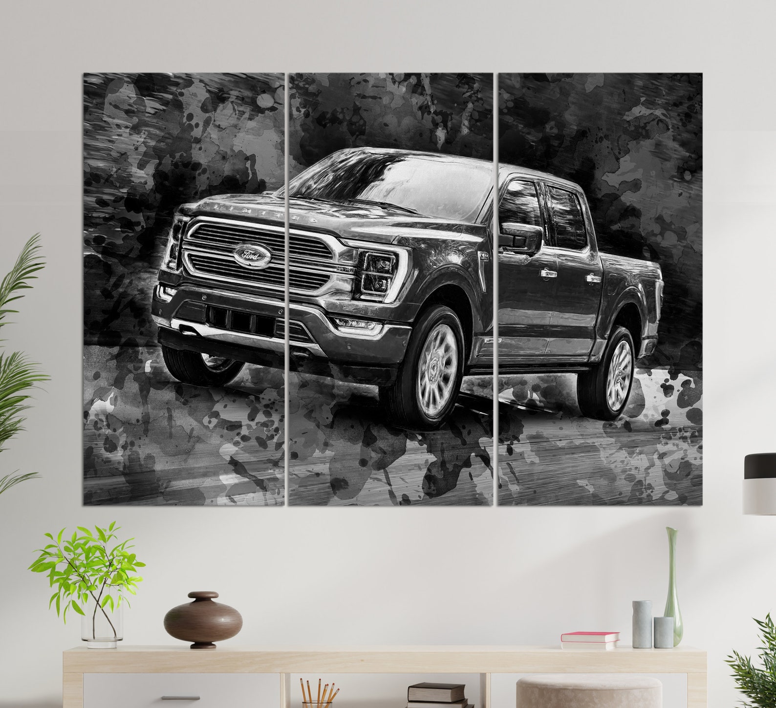Ford F 150 Canvas Print 2021 Ford F150 Painting Ford Wall - Etsy
