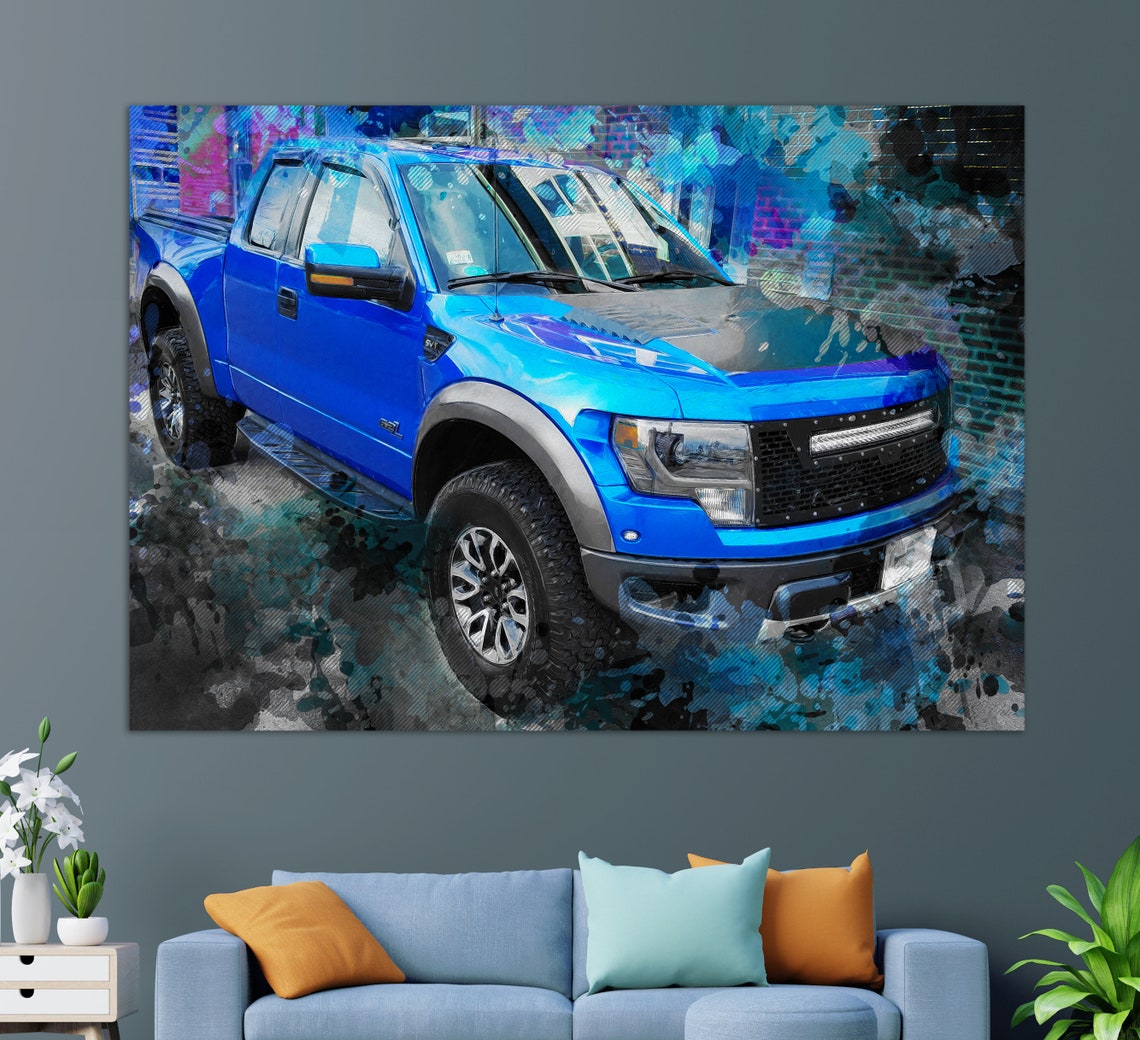 Ford Raptor Canvas Art Abstract Ford Raptor Painting Ford | Etsy