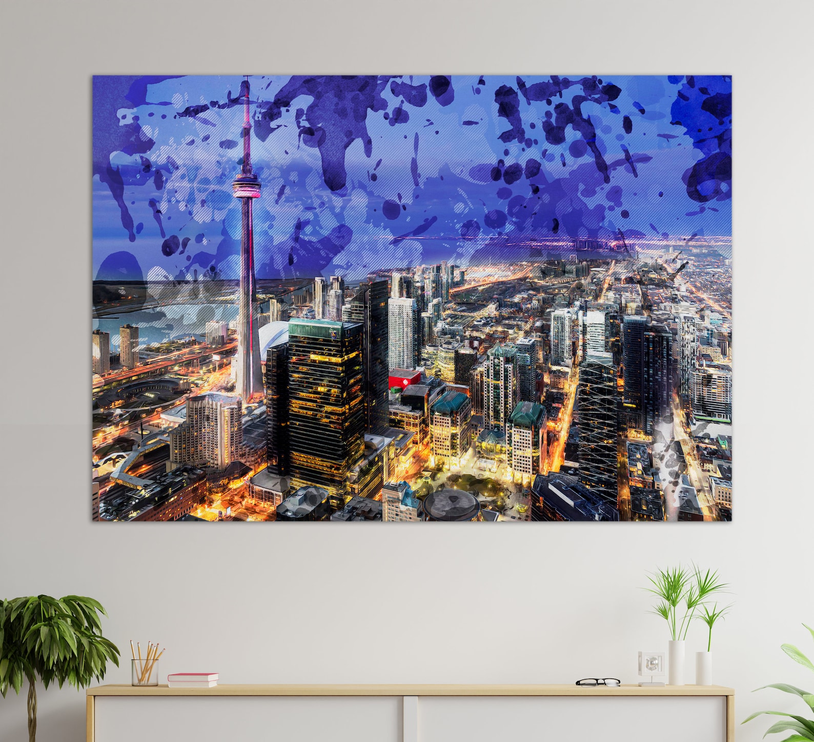 Toronto Canvas Print Toronto Painting Toronto Skyline | Etsy
