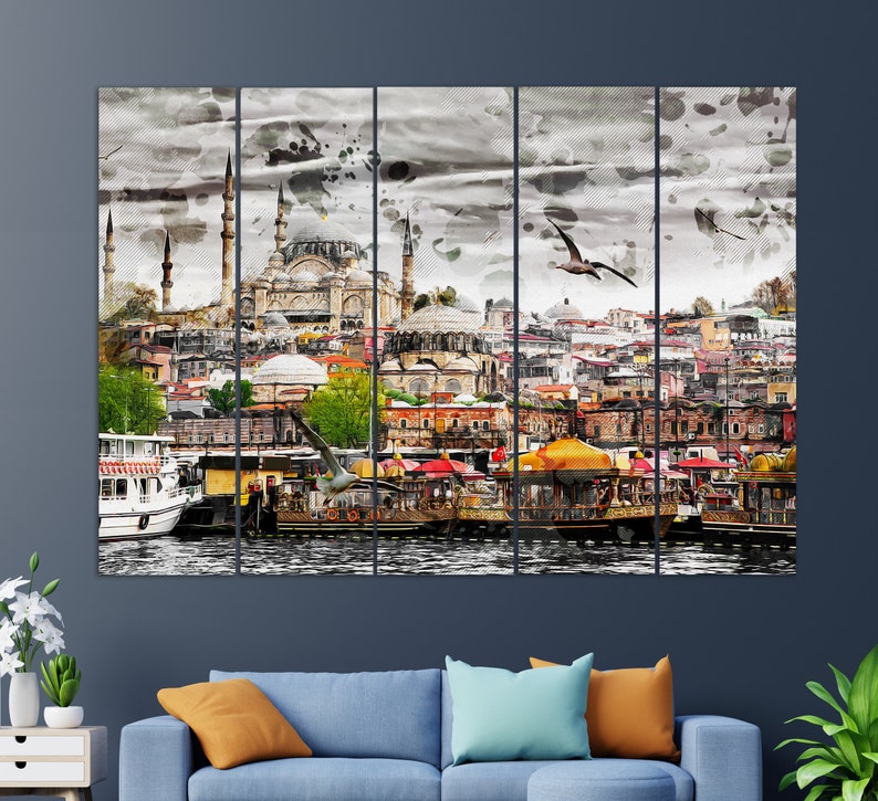 Istanbul Canvas Print Blue Mosque Istanbul Skyline Istanbul - Etsy