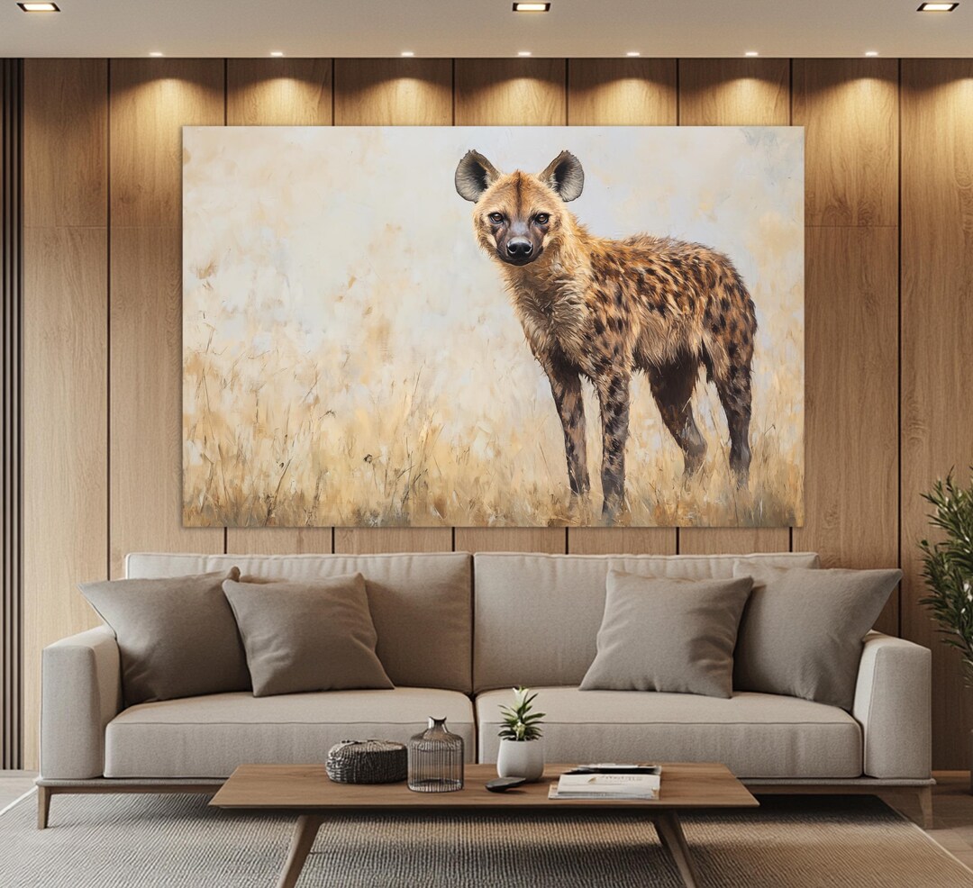 Hyena Canvas Print, Hyena Wall Art, Abstract Hyena Painting, Hyena ...